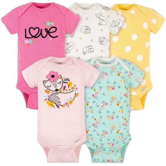 Gerber | One Pieces | New Gerber Baby Girls Sz Newborn 5 Pack ...